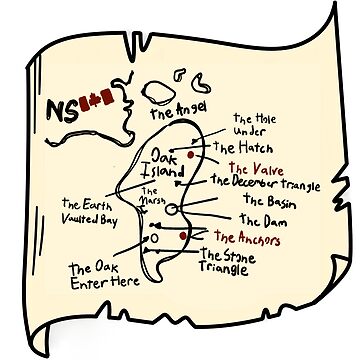 "The Curse of Oak Island Zena Halpern Map, Nova Scotia Canada" Sticker ...