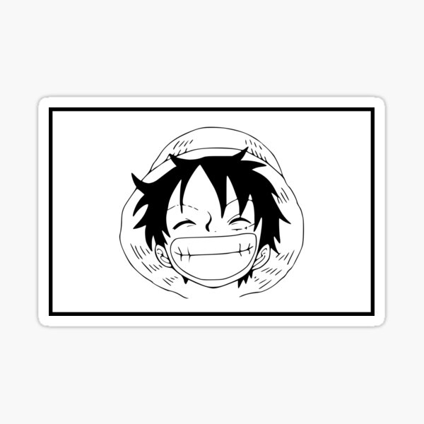 "luffy head" Sticker for Sale by sandsgnn | Redbubble