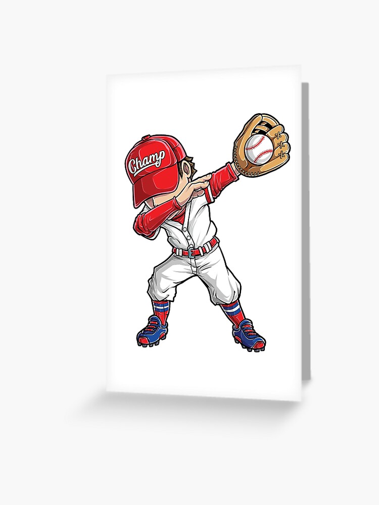 "Baseball Dabbing T Shirt Funny Dab Dance Shirts Boys Men" Greeting ...