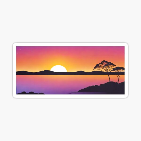 "Aesthetic Sunset Palette (372)" Sticker for Sale by WASjourney | Redbubble