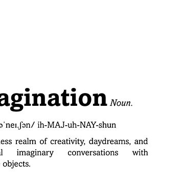 "Imagination definition" Sticker for Sale by ByOliB | Redbubble