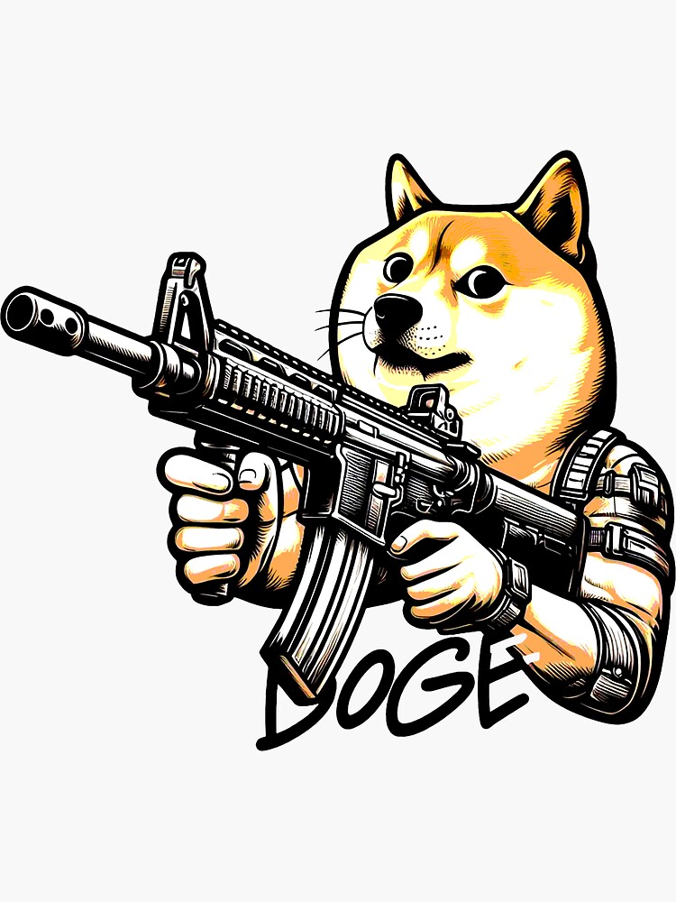"Soldier Doge" Sticker for Sale by InspireXpressions Redbubble | Redbubble