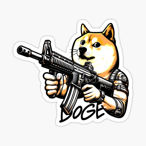 "Soldier Doge" Sticker for Sale by InspireXpressions Redbubble | Redbubble