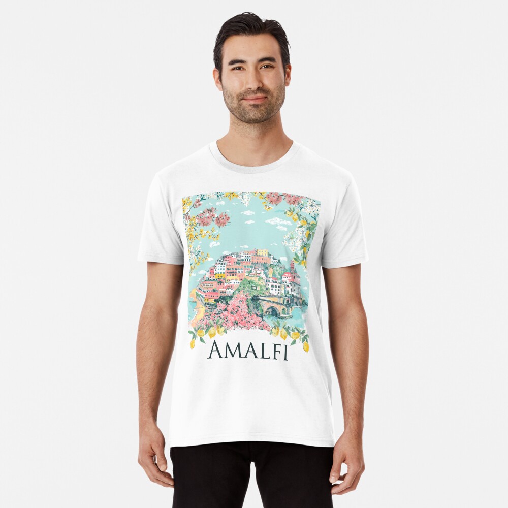 "Amalfi Italian travel Mediterranean destination, artwork by Katarina ...