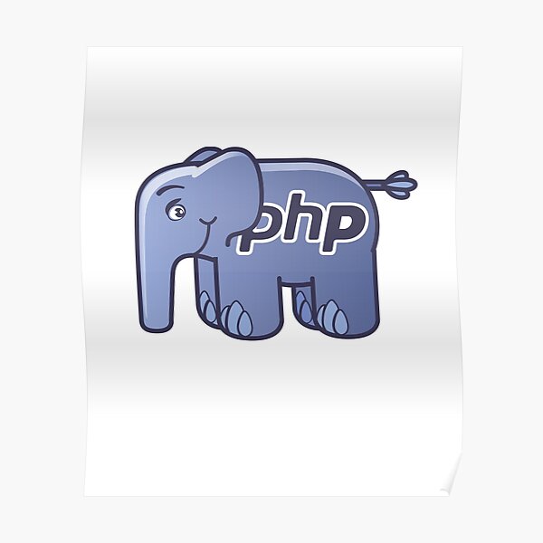 "PHP ElePHPant Logo" Poster for Sale by vladocar | Redbubble