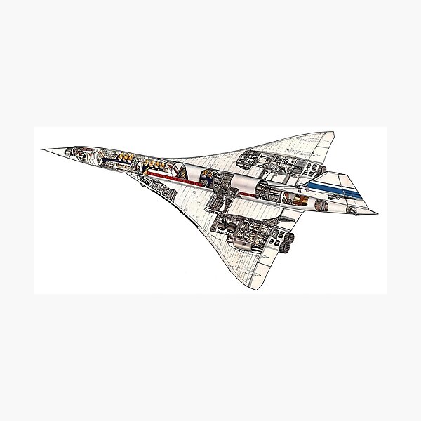 "Concorde - Cutaway drawing 1969" Photographic Print for Sale by ...