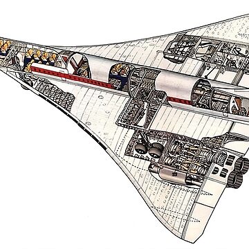 "Concorde - Cutaway drawing 1969" Sticker for Sale by Speedbirddesign ...