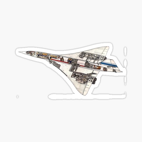 "Concorde - Cutaway drawing 1969" Sticker for Sale by Speedbirddesign ...