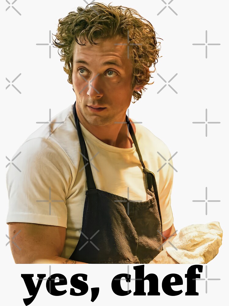 "Yes Chef Carmy Berzatto The Bear" Sticker for Sale by wunreita | Redbubble