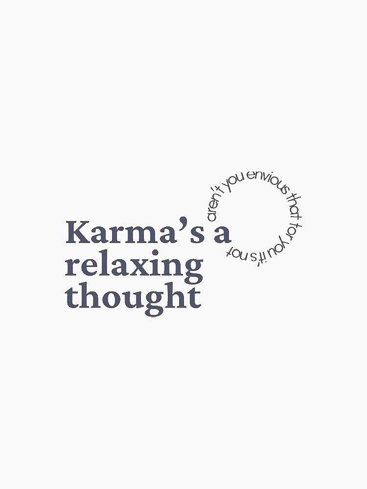 "karma by taylor swift " Sticker for Sale by Karlee Mathena | Redbubble