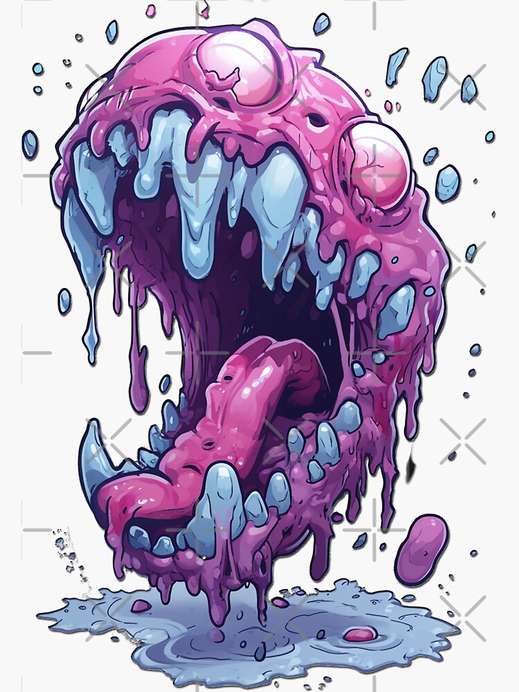 "Melting Monster" Sticker for Sale by KPL-art | Redbubble