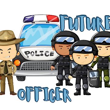 "Future Police Officer Cop Boys" Sticker for Sale by Merigold | Redbubble
