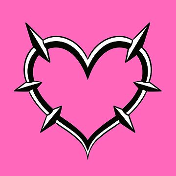 "Heart with Spikes" Sticker for Sale by icomefromsalem | Redbubble