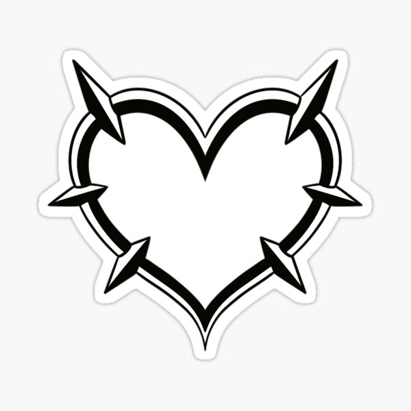 "Heart with Spikes" Sticker for Sale by icomefromsalem | Redbubble