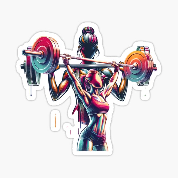 "Empower Her Lift: Forging Strength and Resilience" Sticker for Sale by ...