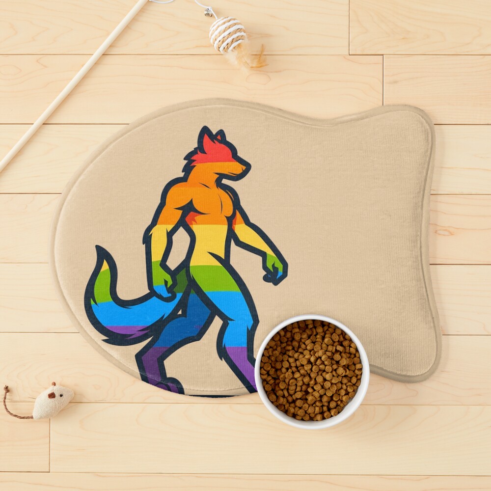 "LGBTQ Furry Pride Anthropomorphic Logo" Sticker for Sale by ...
