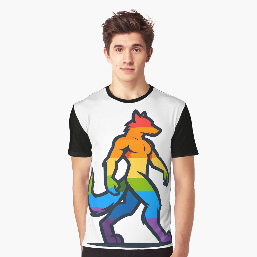 "LGBTQ Furry Pride Anthropomorphic Logo" Sticker for Sale by ...