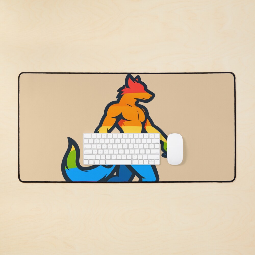 "LGBTQ Furry Pride Anthropomorphic Logo" Sticker for Sale by ...