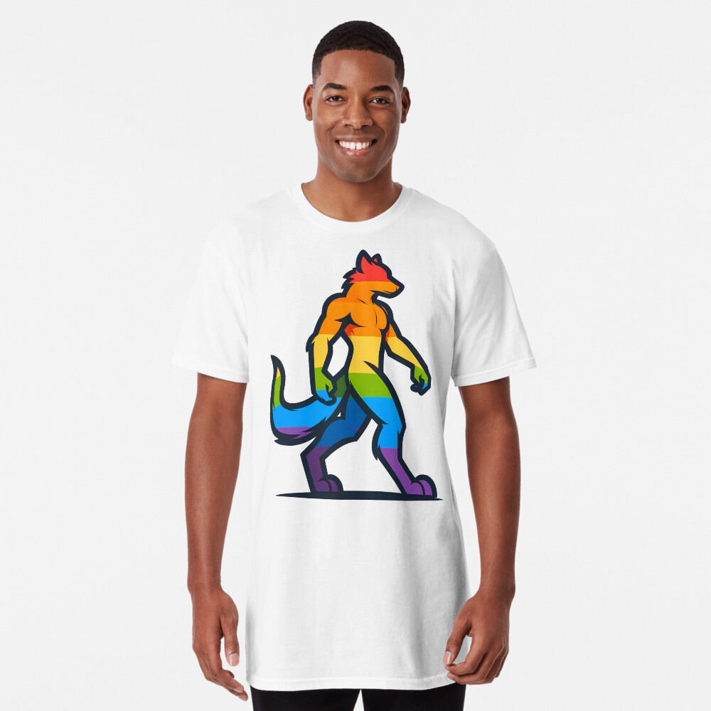 "LGBTQ Furry Pride Anthropomorphic Logo" Sticker for Sale by ...