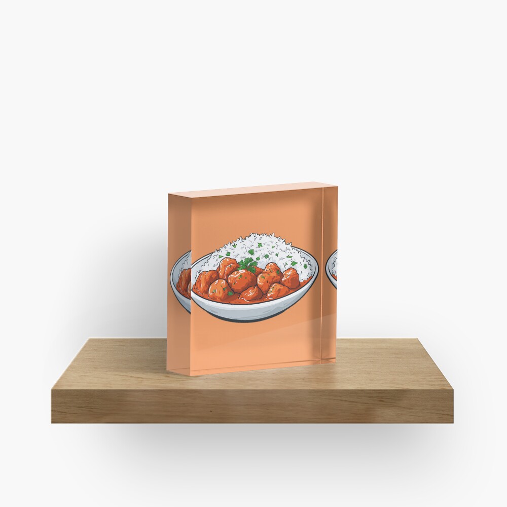 "Butter Chicken with Rice" Sticker for Sale by herculeng | Redbubble