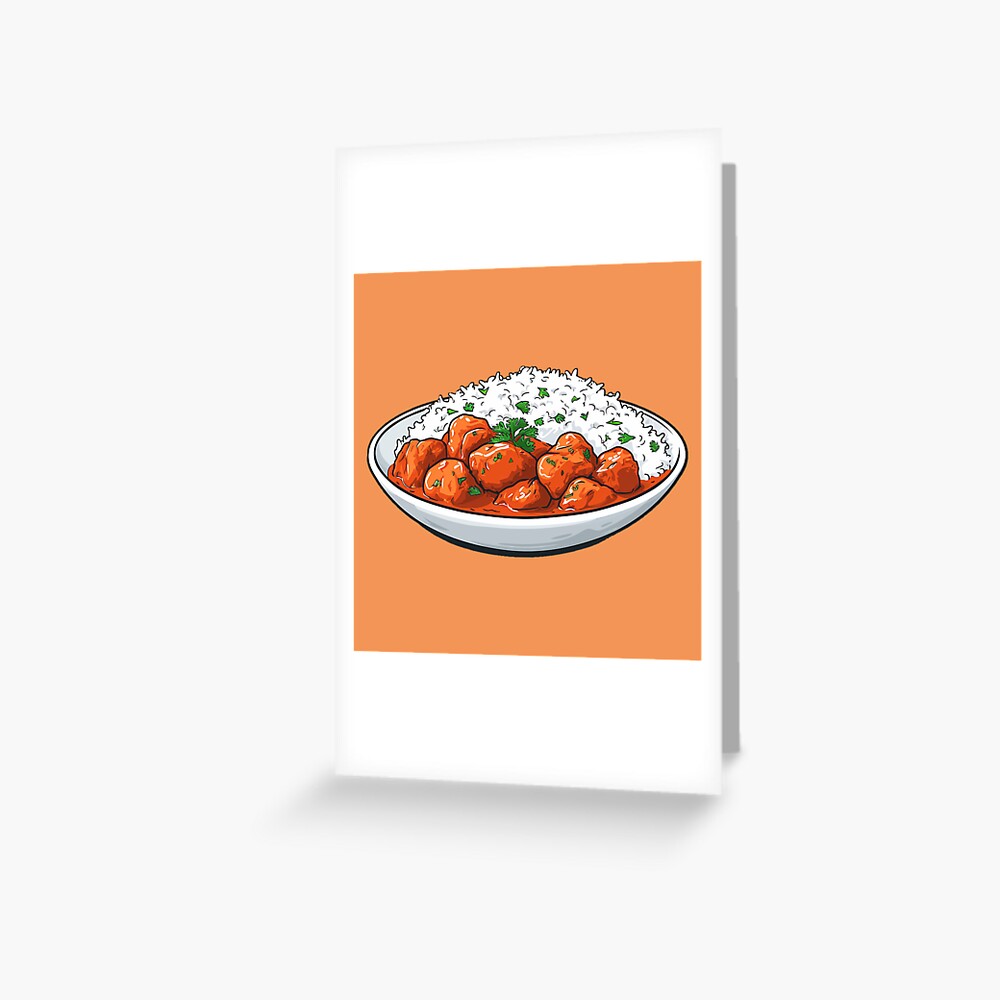 "Butter Chicken with Rice" Sticker for Sale by herculeng | Redbubble