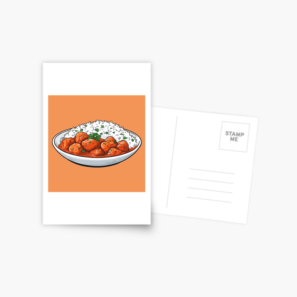 "Butter Chicken with Rice" Sticker for Sale by herculeng | Redbubble