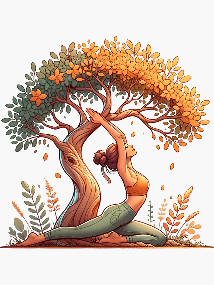 "Rooted Resilience: Nurturing Strength in Every Pose" Sticker for Sale ...