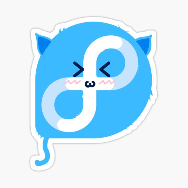 "Fedora Linux OwO Kawaii Neko Logo ~ Technology" Sticker for Sale by ...