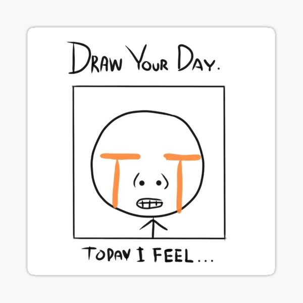 "How's your day? meme (T_T)" Sticker for Sale by malynmayd | Redbubble