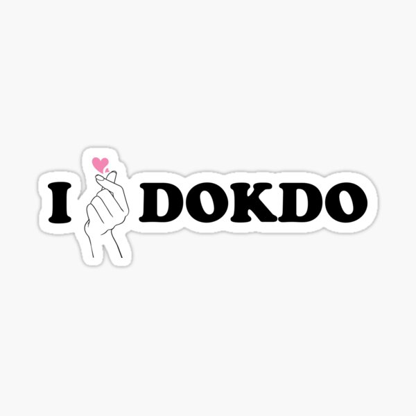 "DOKDO - I LOVE DOKDO THE Beautiful Island of Korea " Sticker for Sale ...