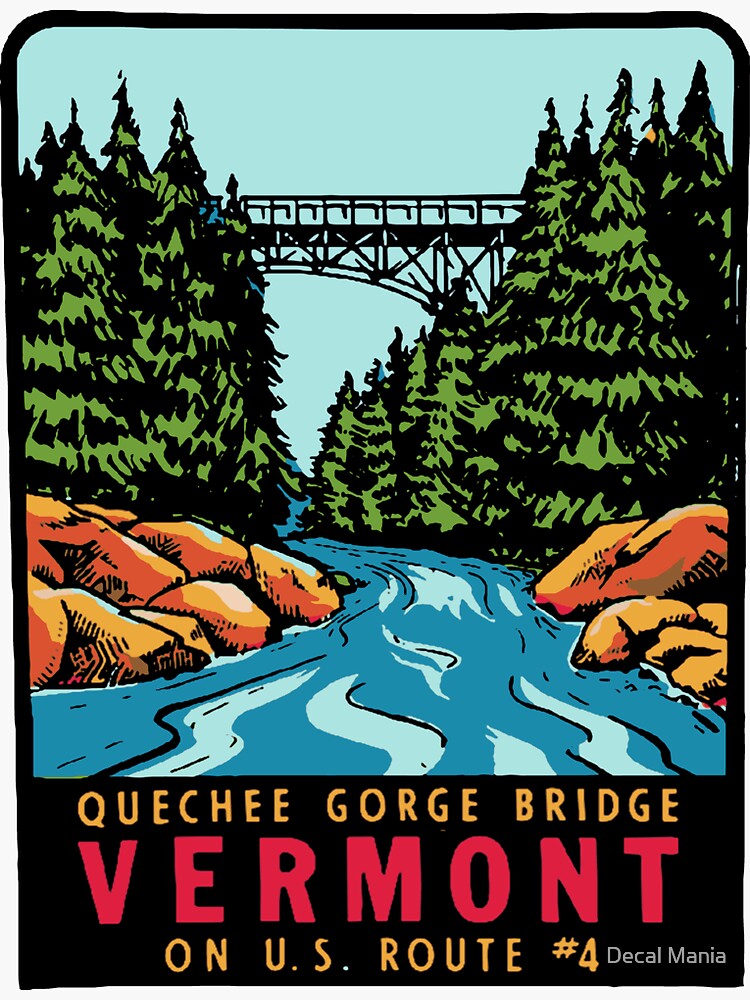 "Quechee Gorge Bridge Decal Design" Sticker for Sale by zsonn | Redbubble