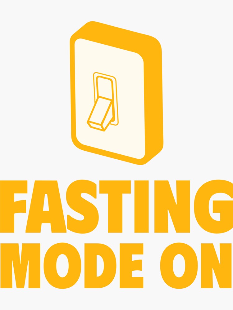 "Fasting Mode On" Sticker for Sale by 87-Aesthetics | Redbubble