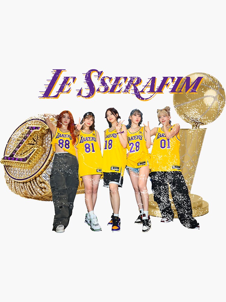 "Le Sserafim x Lakers Vintage" Sticker for Sale by andersthecrate ...
