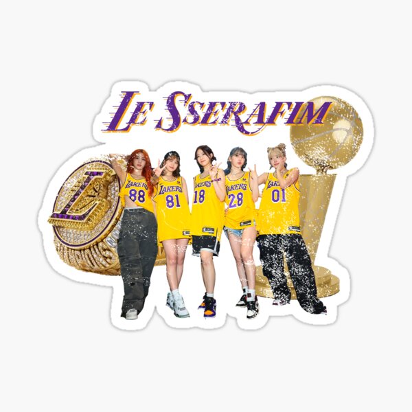"Le Sserafim x Lakers Vintage" Sticker for Sale by andersthecrate ...