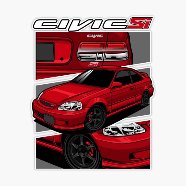 Funny Honda Civic Stickers