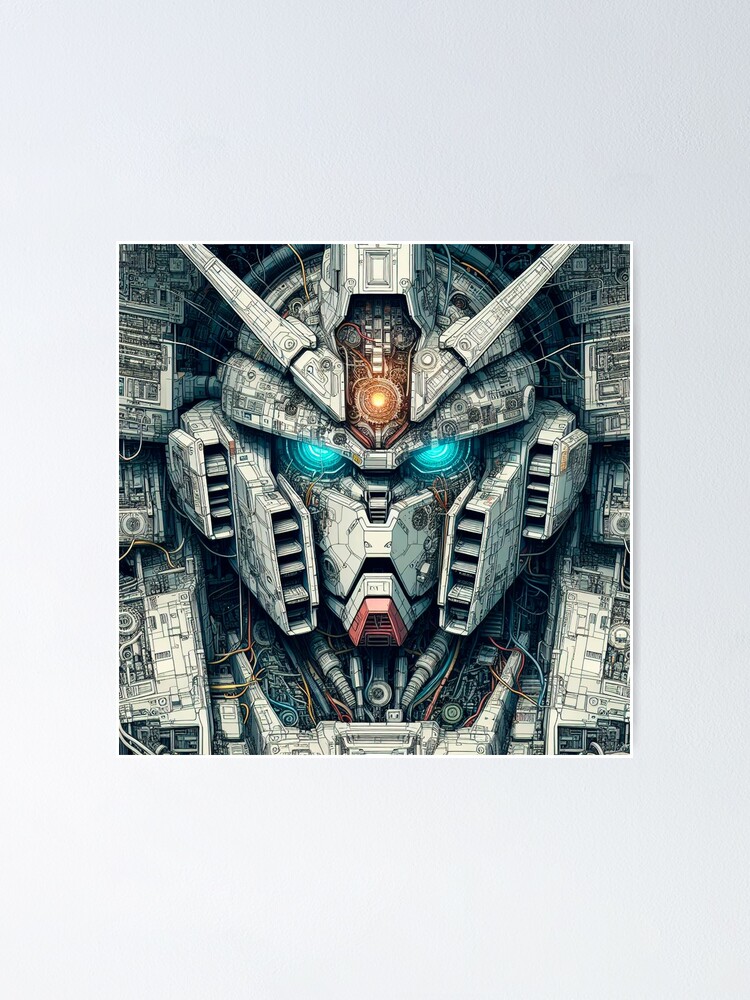 "Mecha robot head with interior design" Poster by Zanattaa | Redbubble