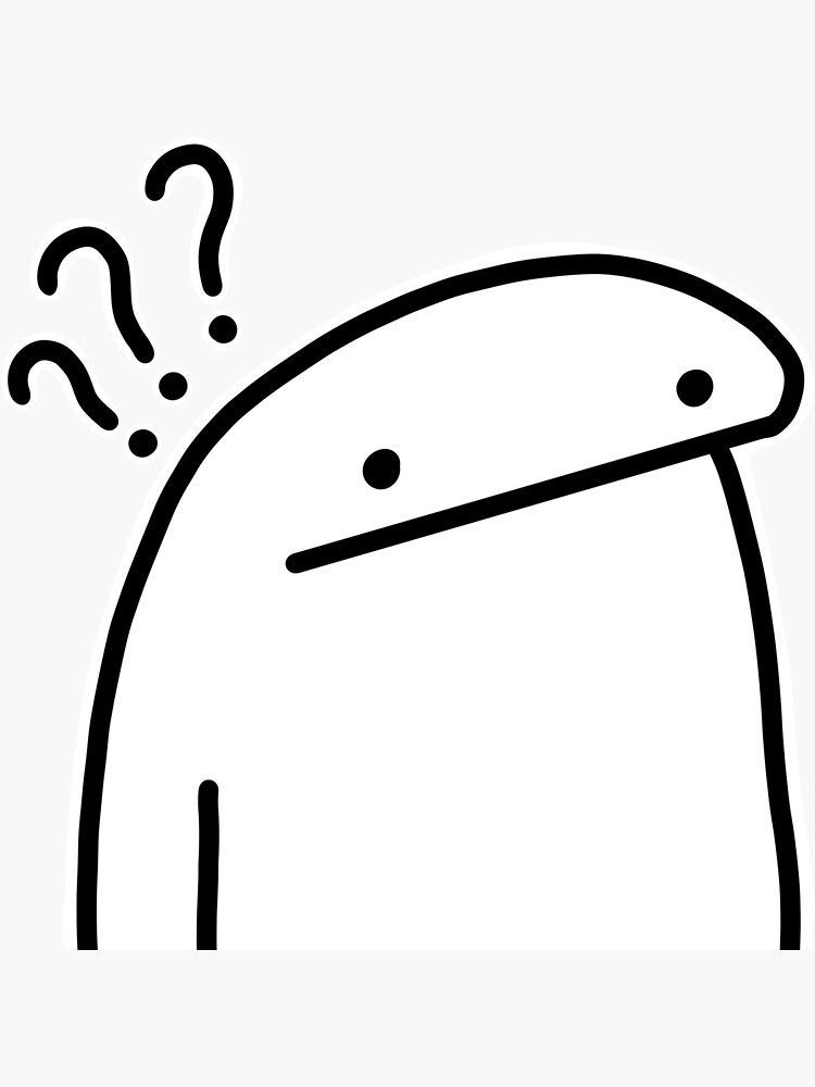 "Confused Stickthing" Sticker for Sale by Greyghostsco | Redbubble