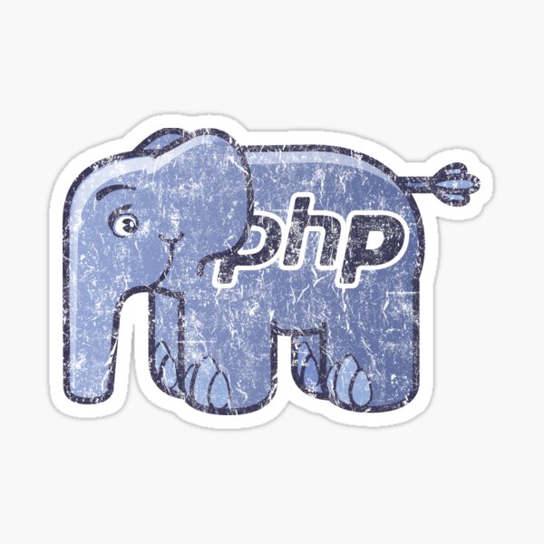 "Vintage PHP ElePHPant Logo" Sticker by vladocar | Redbubble