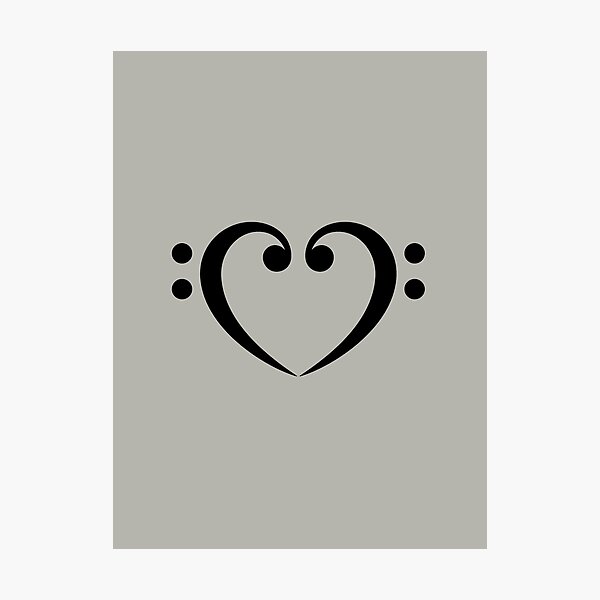 Bass Clef Heart Tattoo