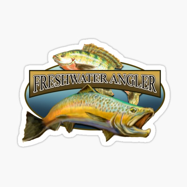 "Freshwater Angler" Sticker by Psweetsdesign | Redbubble