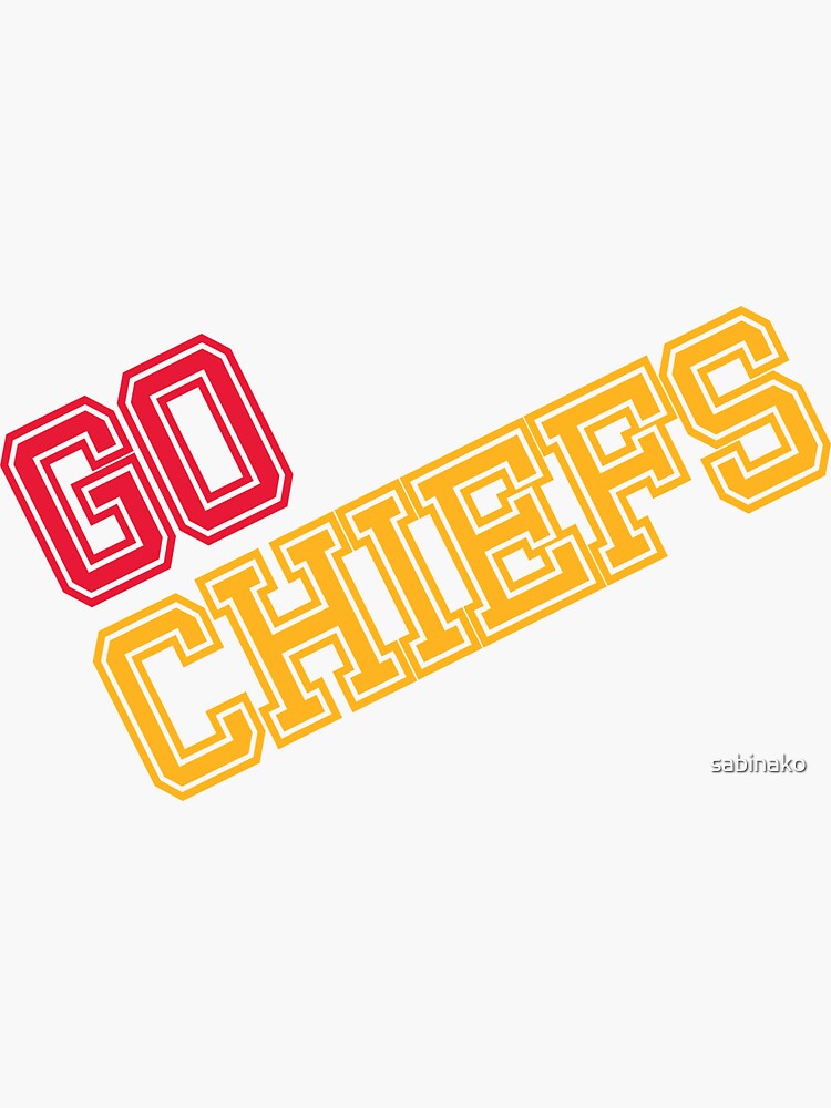 "Go Chiefs" Sticker for Sale by sabinako | Redbubble