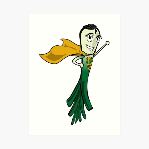 "SUPERLAUCH - Leek Super Hero Veggie Geek Nerd " Art Print for Sale by ...