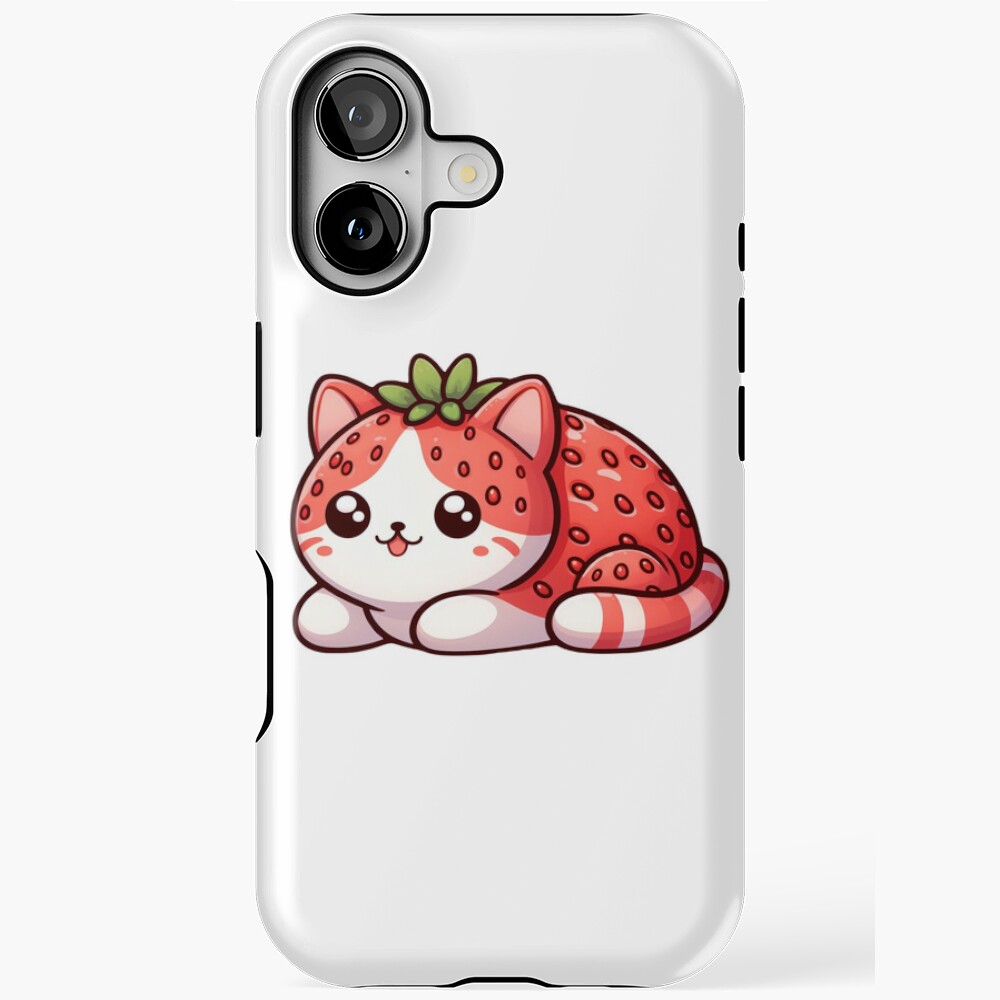"Cute Strawberry Kitty Kawaii" Sticker for Sale by Delidream | Redbubble