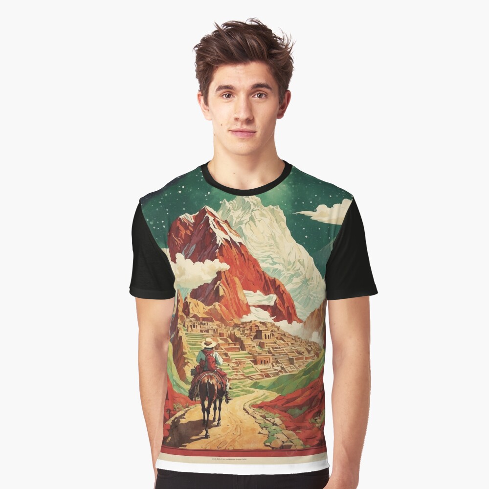 "Machu Picchu Starry Night Peru Vintage Poster Tourism " Poster for ...