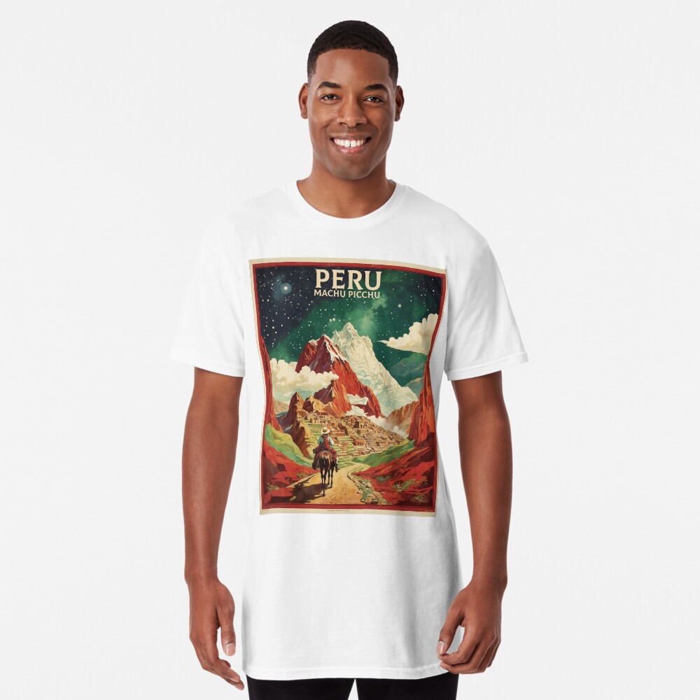 "Machu Picchu Starry Night Peru Vintage Poster Tourism " Poster for ...