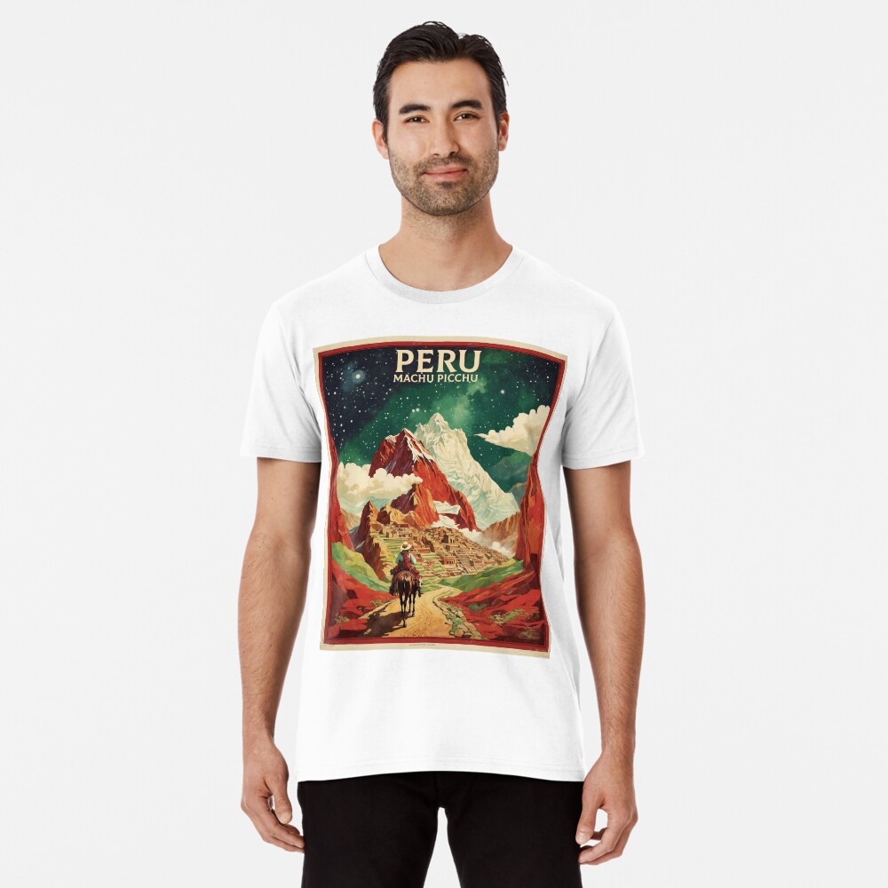 "Machu Picchu Starry Night Peru Vintage Poster Tourism " Poster for ...