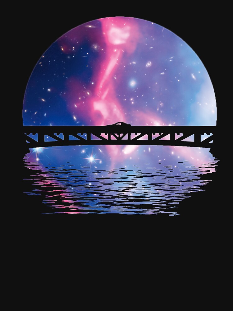 "Space Drive On The Bridge Synthwave Retrowave" T-shirt for Sale by ...