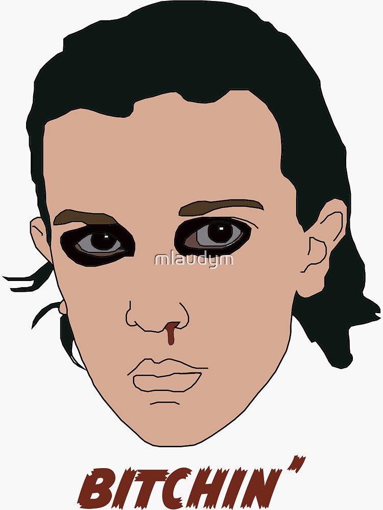 "bitchin'" Sticker by mlaudym | Redbubble