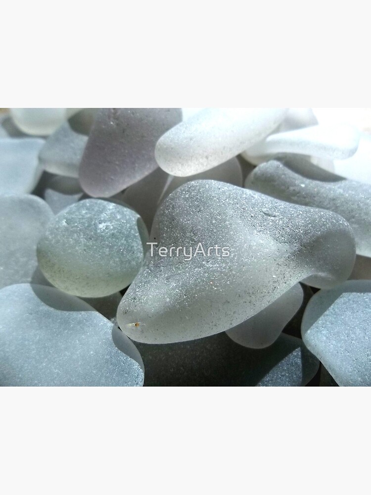 "Sea Glass Colors Hidden in White Sea Glass" Framed Art Print for Sale ...