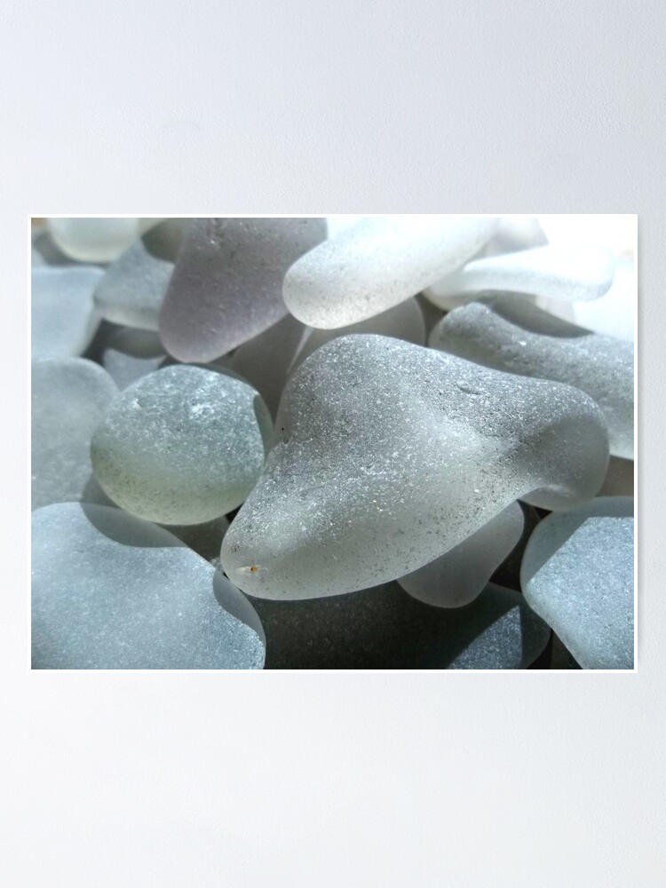 "Sea Glass Colors Hidden in White Sea Glass" Poster for Sale by ...